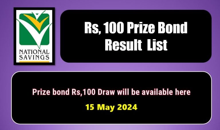 All Rs. 100 Prize Bond list Result Check online